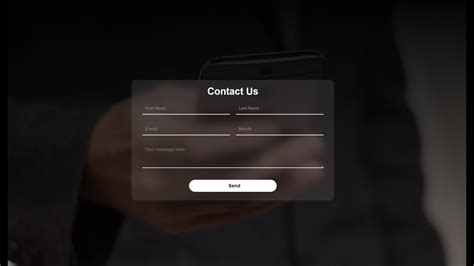 Contact Form Using Html And Css Step By Step Youtube