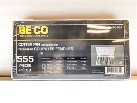 Cotter Pin Assortment Be A3 Metric Pkt555 Read Bros Hardware