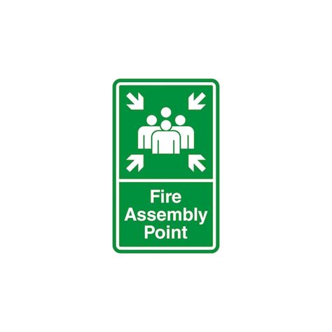 Premium Vector Fire Assembly Point Sign Vector Template