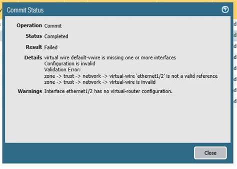 livecommunity virtual wire default vwire is missing one or more