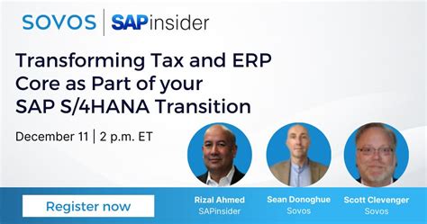 Sovos On Linkedin Join Experts From Sovos And Sapinsider As They Cover