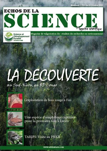 La Découverte au Sud Kivu en RD Congo SDDNature