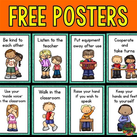 Classroom Rules Posters Free Artofit