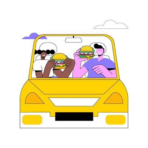 Premium Vector Having Lunch Isolated Cartoon Vector Illustrations