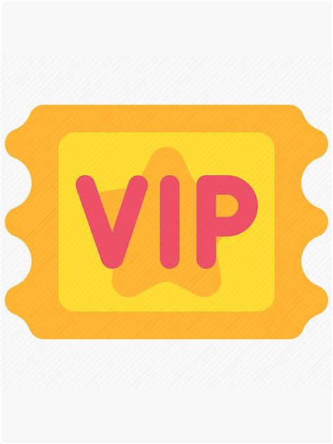 Vip Ticket Icon Sticker For Sale By Bonusgiant Redbubble