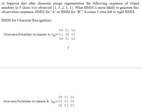Solved A Suppose That After Character Image Segmentation