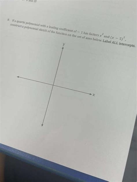 Solved 8 Ha Quartic Polymomial With A Leading Coefficient