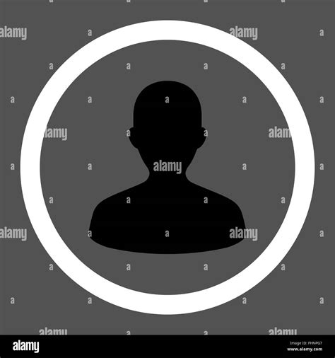 User Flat Black And White Colors Rounded Raster Icon Stock Photo Alamy