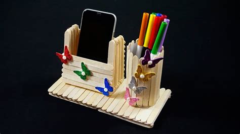How To Make Pencil Holder Using Popsicle Stick At Finn Gottshall Blog
