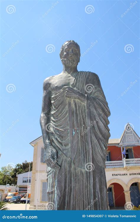 Zeno Of Kition A Great Philosopher Statue In Larnaca Cyprus Editorial