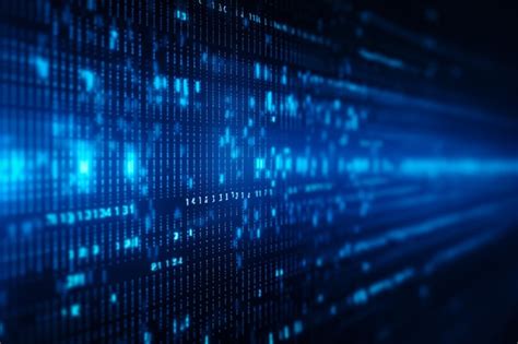 Premium Photo Dynamic Digital Data Stream Abstract Computer Background
