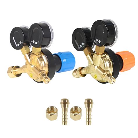 Welding Gas Regulators 2 Piece Oxygen And Acetylene Regulator Combo Set