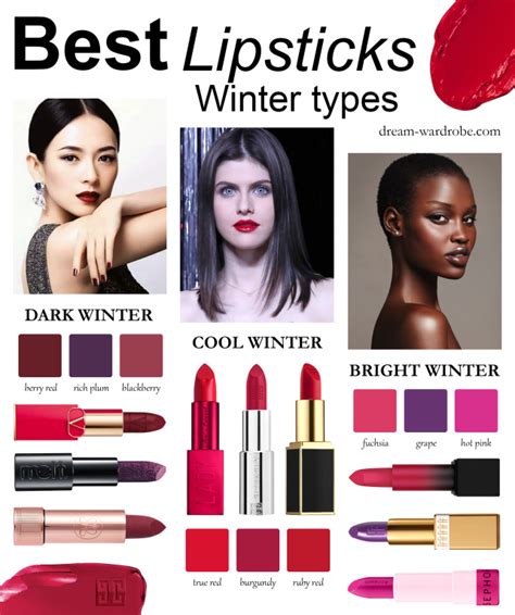 Winter Shopping Guide For The Winter Color Types Winter Lipstick