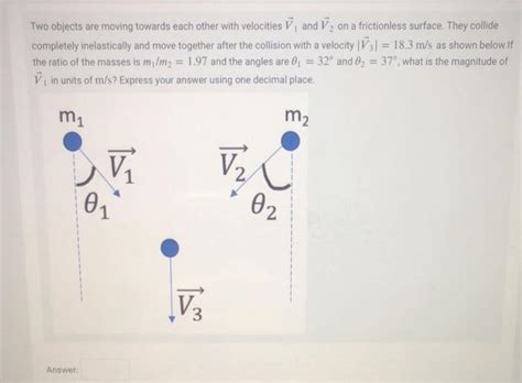 Solved Two Objects Are Moving Towards Each Other With Chegg