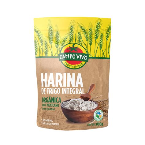 Harina De Trigo Integral 800 G Campo Vivo
