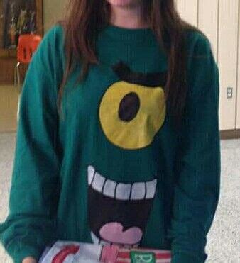 Made Plankton Costume Last Night Spongebob Costume Spongebob Costume Diy Sea Costume