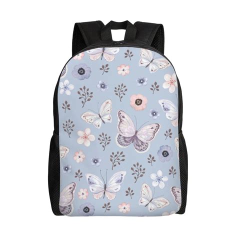 Haiem Blue Butterfly Backpack Stylish And Durable 15 Inch Laptop