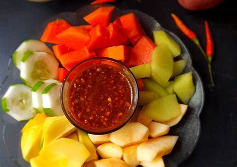 Resep Rujak Buah Bumbu Kacang Oleh Ninik Yanie Cookpad