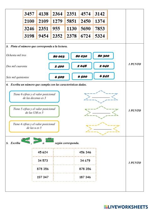 5to Online Exercise Live Worksheets