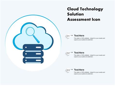 Cloud Technology Solution Assessment Icon Powerpoint Slides Diagrams