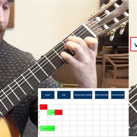 A Gui Showing Forces At Each String Fret Intersection During User