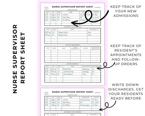 Long Term Care Report Sheet Skilled Nursing Facility Report Sheet Ltc Rehab Nurse Supervisor