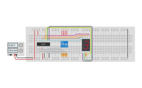 Circuit Design Convertidor De Binario A Decimal Tinkercad