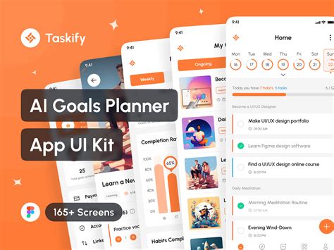 Taskify Ai Goals Planner App Ui Kit Behance