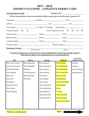 Fillable Online Hphs Dist113 Hphsdist113 Form Fax Email Print PdfFiller