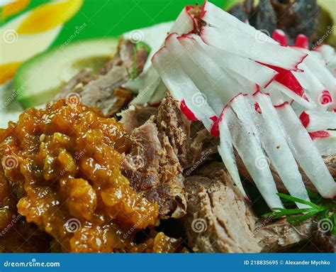 Mexican Suadero Stock Image Image Of Mexican Salsa 218835695