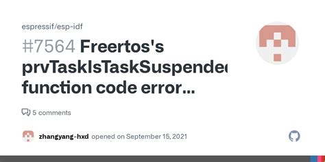 Freertoss Prvtaskistasksuspended Function Code Error Idfgh 5865