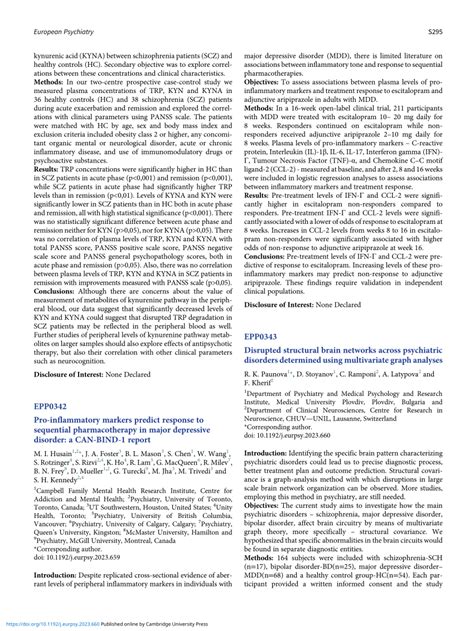 Pdf Disrupted Structural Brain Networks Across Psychiatric Disorders Determined Using
