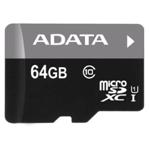 ADATA Premier GB MicroSDXC UHS I Class Memory Card With Adapter Read Up To MB S Retail