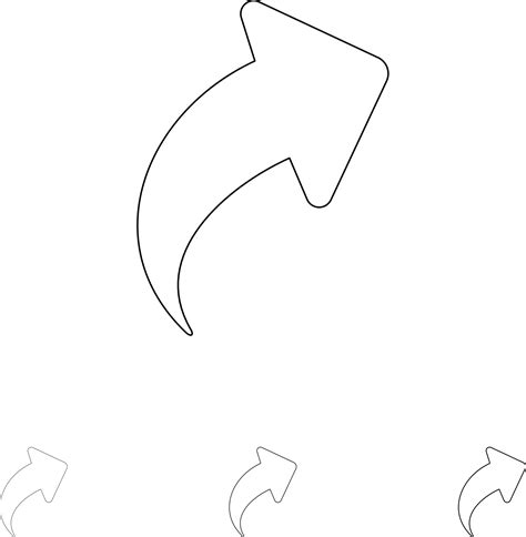 Arrow Up Right Bold And Thin Black Line Icon Set 19118113 Vector Art At Vecteezy