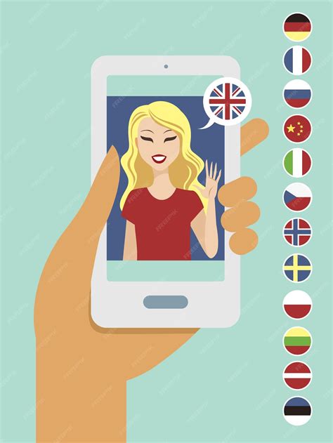 Premium Vector Online Language Learning Concept