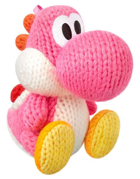 Nintendo Yoshis Woolly World Amiibo Yoshi Mini Figure Pink Yarn Toywiz