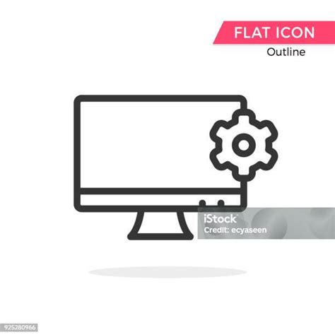 Pc 설정 벡터 개체 그림 이미지 그래픽 문자 모양 개요 아이콘 개발에 대한 스톡 벡터 아트 및 기타 이미지 개발 개선