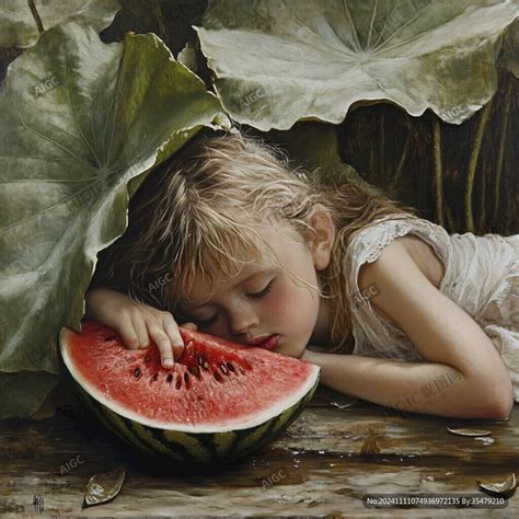 Ai创作图夏眠 超写实油画 吃西瓜啃秋 玩累了小女孩睡着了 打瓜高清图片 甜蜜梦乡 抱大西瓜 甜美的梦境 超写实插画 油画特效照片 西瓜装饰画 吃西瓜的小女孩 挖西瓜吃 吃西瓜超甜深红色 油画