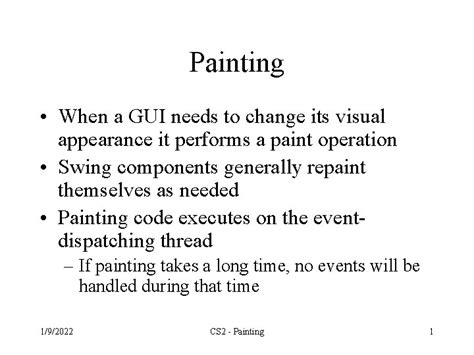 Painting When A GUI Needs To Change Its