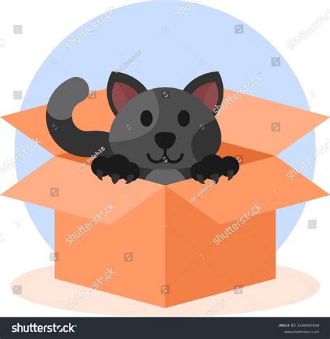 Black Cat Box Elements Vector Stock Vector Royalty Free 2226930269