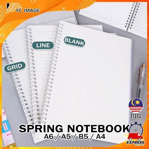 Spring Notebook A6 A5 B5 A4 Creative Loose Leaf Sidelip Hand Journal Binder Notebook 笔记本