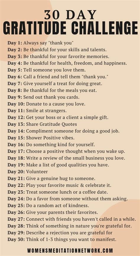 30 Days Gratitude Challenge To Feel More Joy Womens Meditation