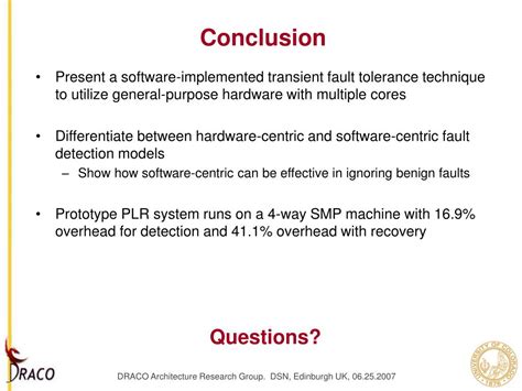 Ppt Using Process Level Redundancy To Exploit Multiple Cores For Transient Fault Tolerance