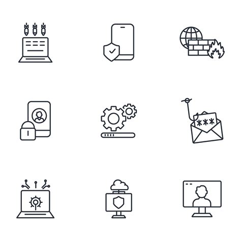 Cybersecurity Icons Set Cybersecurity Pack Symbol Vector Elements For Infographic Web 10521010