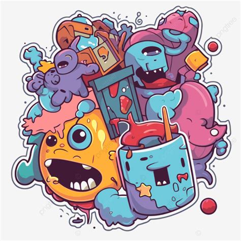 거품과 튄 귀여운 괴물 벡터 혼란스러운 상표 만화 Png 일러스트 및 벡터 에 대한 무료 다운로드 Pngtree