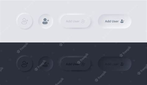 premium vector add new user icon in neumorphism buttons or plus person profile in circle with