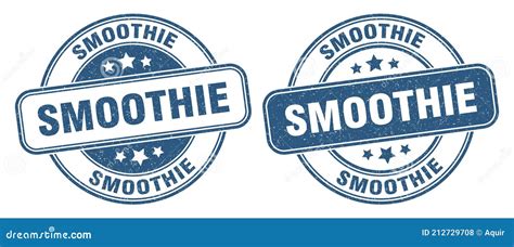 Smoothie Stamp Smoothie Label Round Grunge Sign Stock Vector