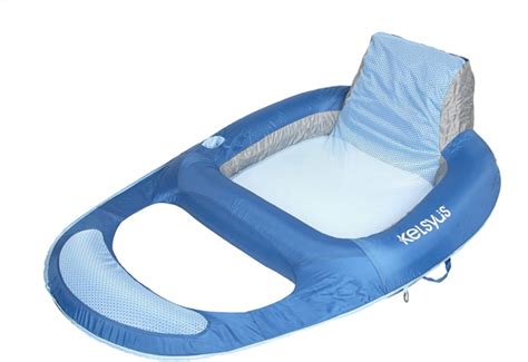 Kelsyus 80014 Floating Pool Lounger Inflatable Chair With Cup Holder