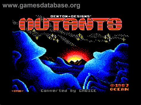 Mutants Amstrad Cpc Artwork Title Screen
