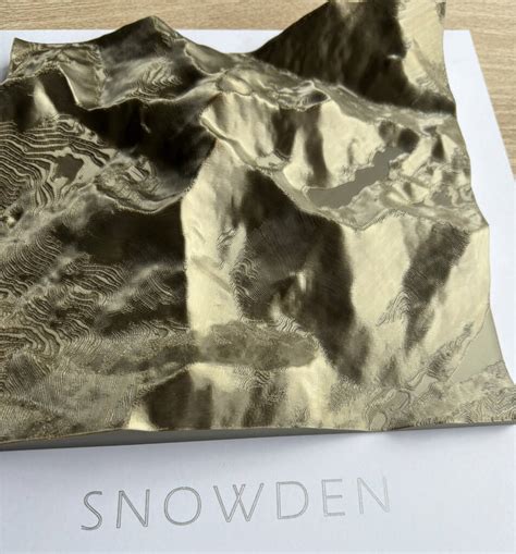 Snowdon 3d Printed Map By Localoutlines